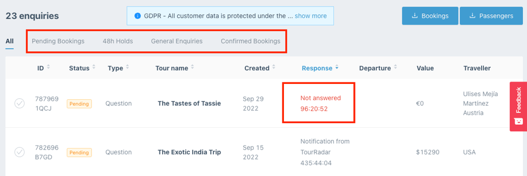 Operator Dashboard Layout